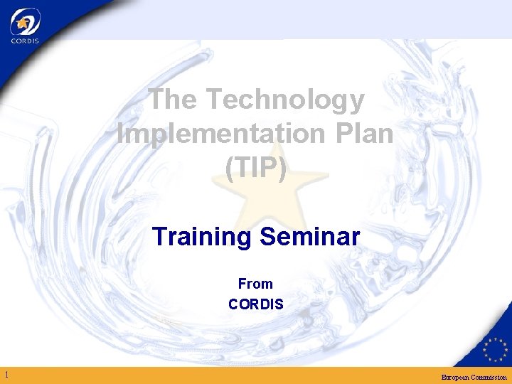The Technology Implementation Plan Tip Training Seminar From