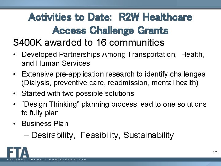 Rides to Wellness Building Ladders of Opportunity Access
