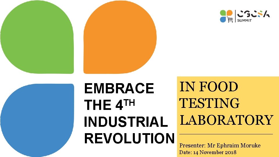 IN FOOD EMBRACE TH TESTING THE 4 INDUSTRIAL