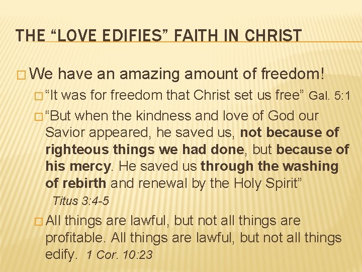 1 Corinthians 8 CULTURAL CHRISTIANITY VS BIBLICAL CHRISTIANITY