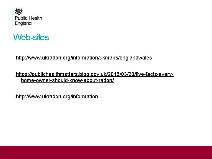 Mapping radon in the UK Summarised by Stephanie