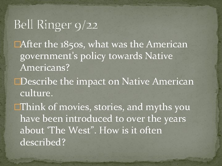 Bell Ringer 922 After the 1850 s what
