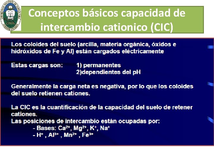 Conceptos bsicos capacidad de intercambio cationico CIC CIC