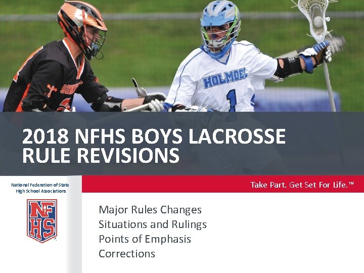 2018 NFHS BOYS LACROSSE RULE REVIEW National Federation