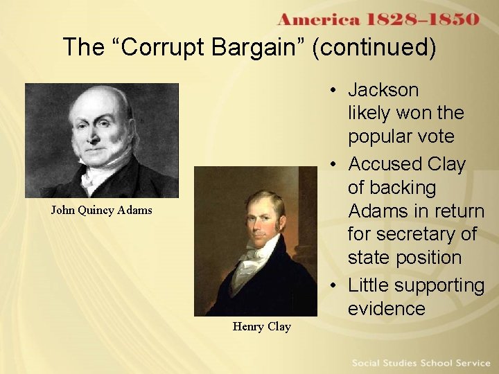 America 1828 1850 Essential Questions What challenges did