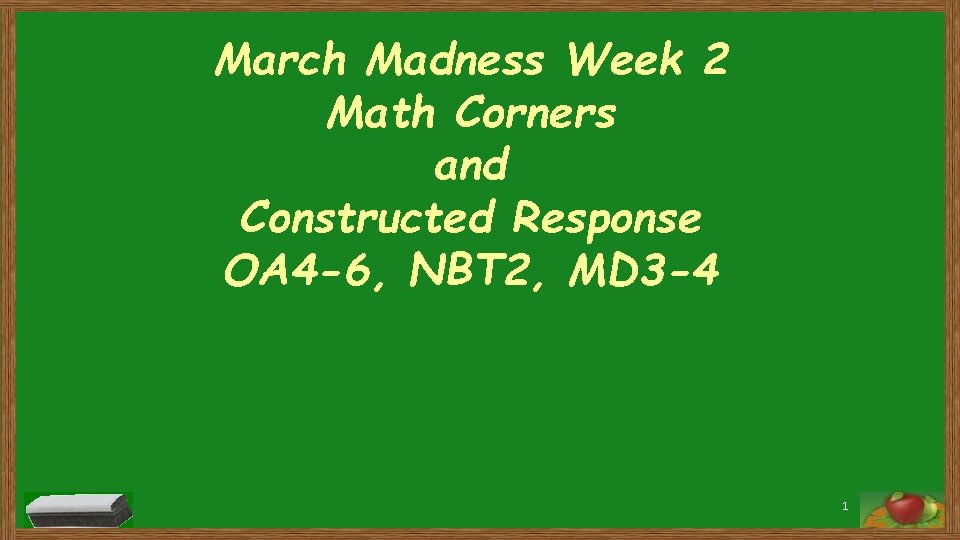 March Madness Week 2 Math Corners and Constructed