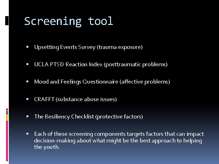 EXPANDING TRAUMA INFORMED SERVICES IN CHILD WELFARE SYSTEMS