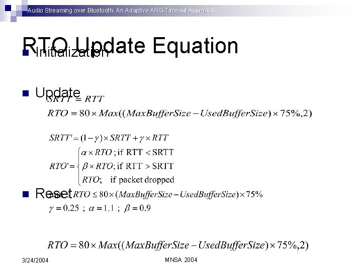 Audio Streaming over Bluetooth An Adaptive ARQ Timeout