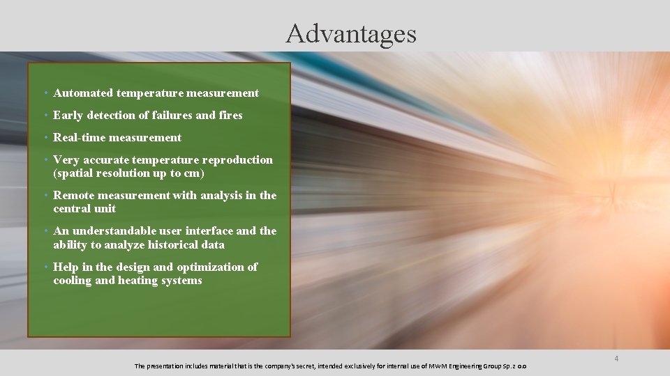 Fiberoptic vehicle temperature monitoring system The product developed