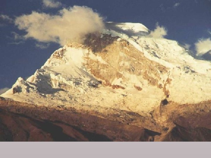 Natural disasters in the Cordillera Blanca Peru Major