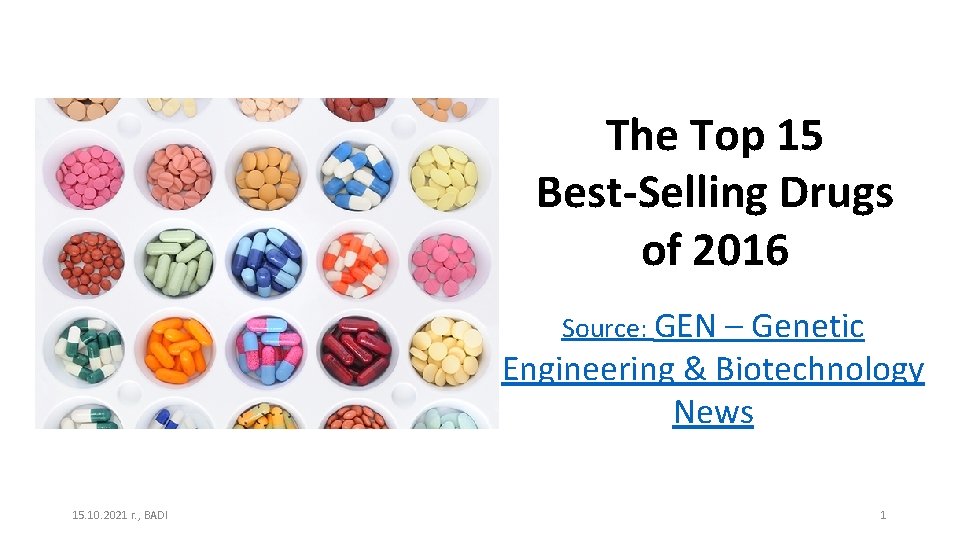 The Top 15 BestSelling Drugs of 2016 Source