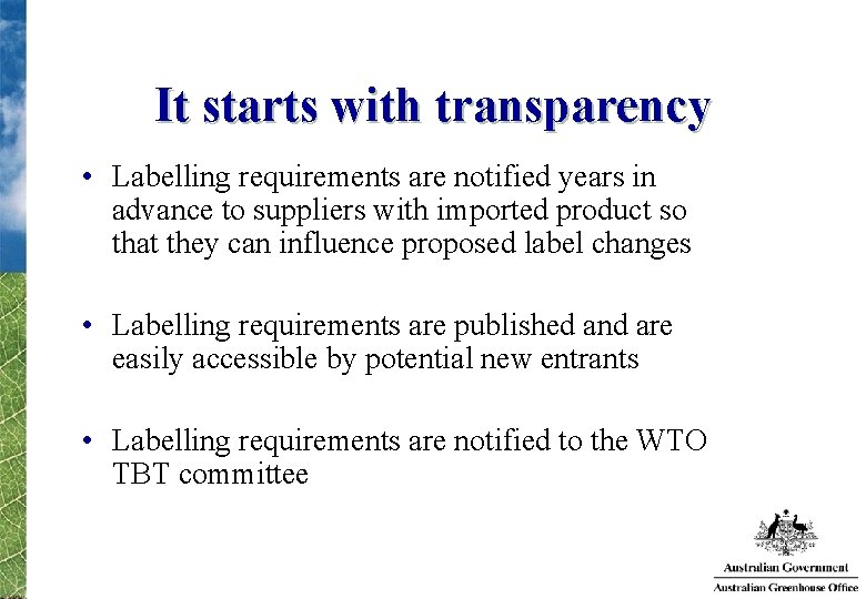 Australias Energy Efficiency Labelling Experience Tim Yeend Australian