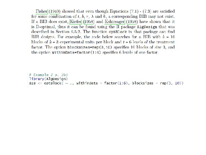 t number of levels of the treatment factor