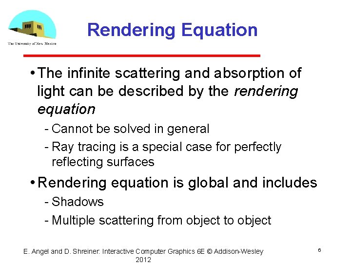 Shading I Ed Angel Professor Emeritus of Computer