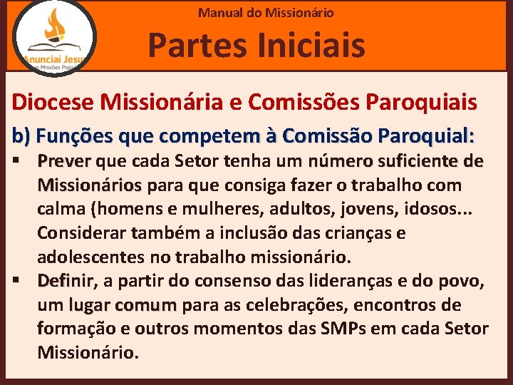 Santas Misses Populares na diocese de Tubaro Manual