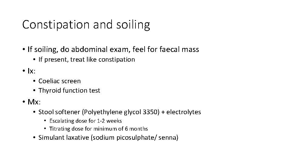 Paediatrics Mosler revision By Thomas Tay Paediatrics Intestinal