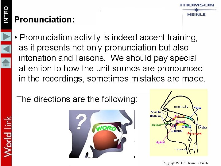 LESSON A Vocabulary Link Listening Pronunciation Speaking Language
