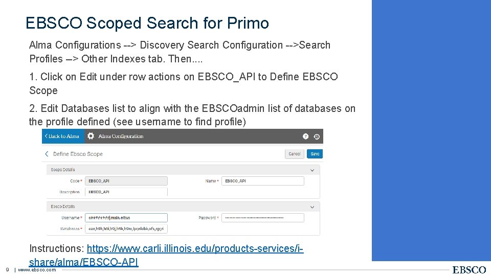 Best Practice for improving access to EBSCO content