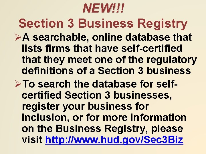 Section 3 Presented by Kristina Miller HUDOffice of