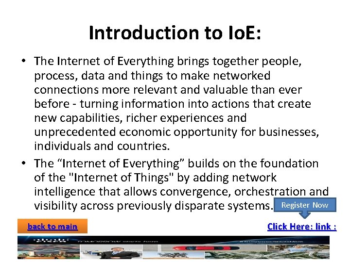 Welcome to the Internet of Everything Webinar Connected