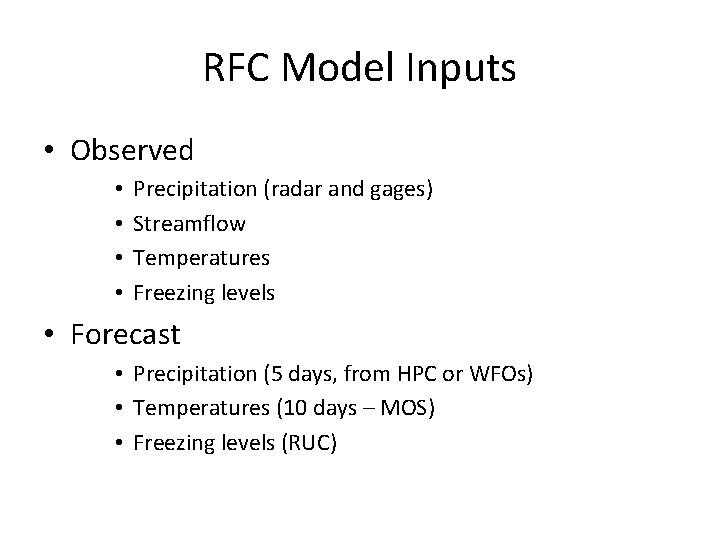 Overview of CBRFC Flood Operations Arizona WFOs May