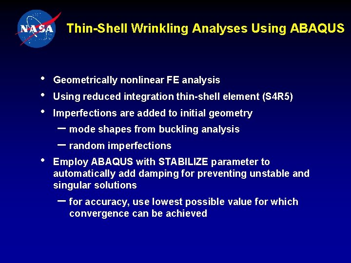 STRUCTURAL WRINKLING PREDICTIONS FOR MEMBRANE SPACE STRUCTURES David