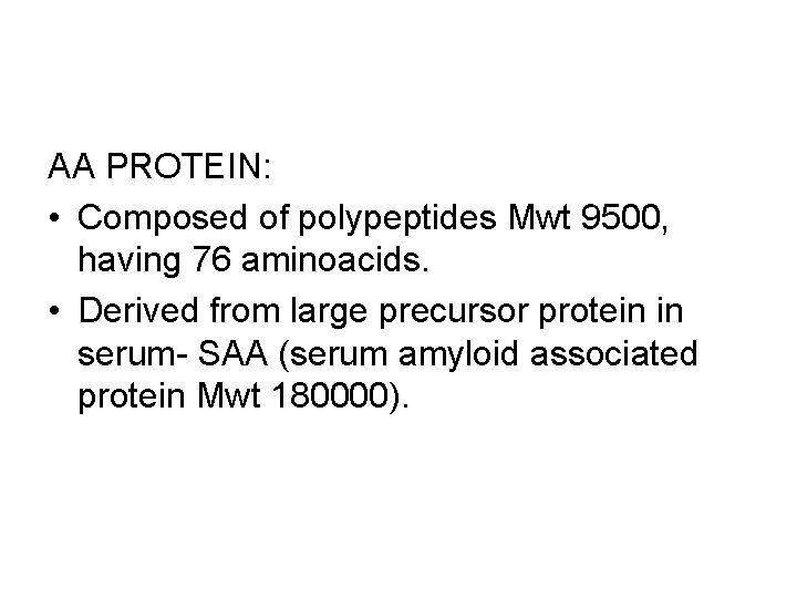 AMYLOIDOSIS Extra cellular deposition of fibrillar proteinaceous substance