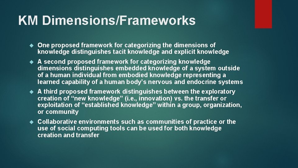 Knowledge Management BOB MARSHALL MD MPH MISM DOD