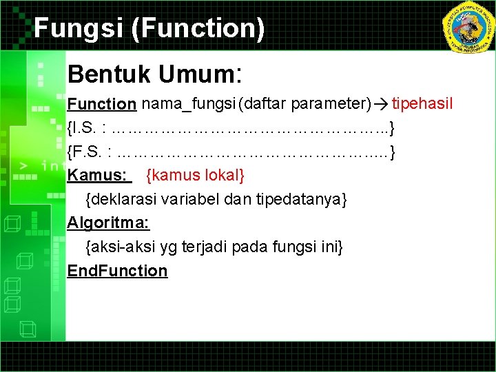 Algoritma dan Pemrograman Subrutin Function Tim Algoritma dan