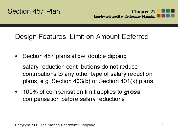 Section 457 Plan Chapter 27 Employee Benefit Retirement