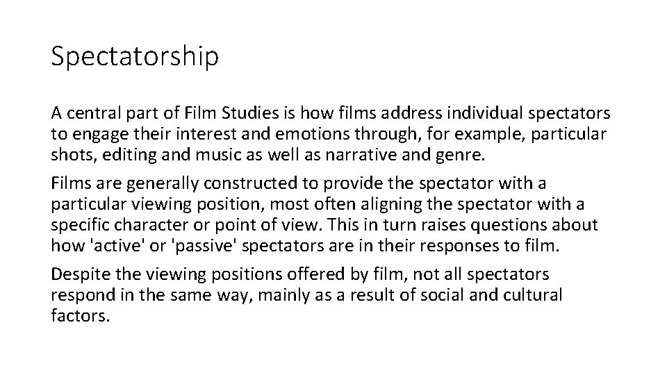 Captain Fantastic Component One Section B American Film