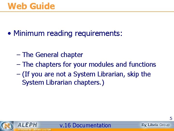 Documentation v 16 e Seminar September 2003 Ruth