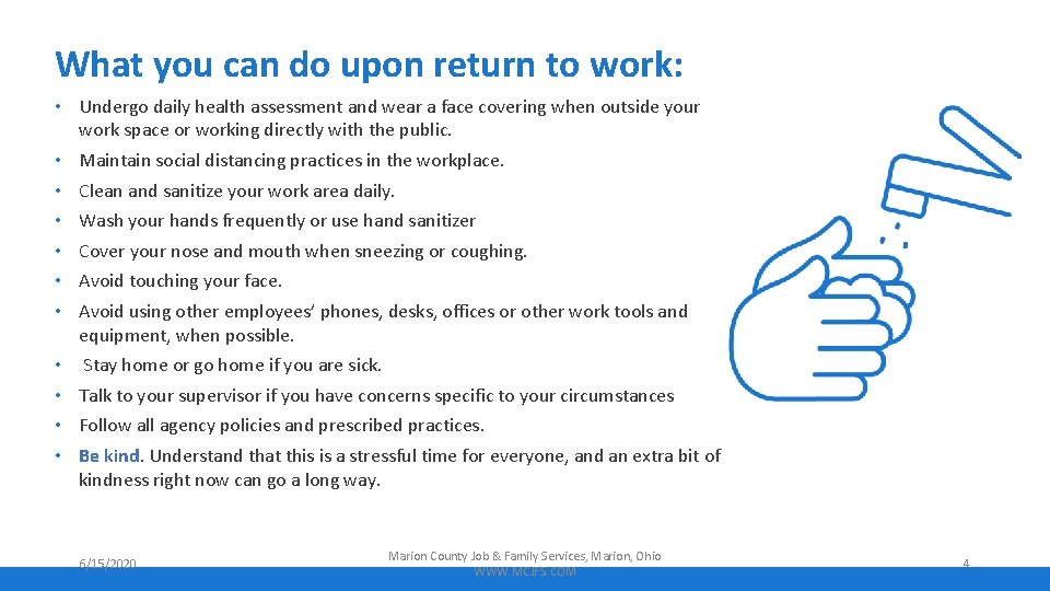 ReturntoWork Guide for Employees 6152020 Marion County Job