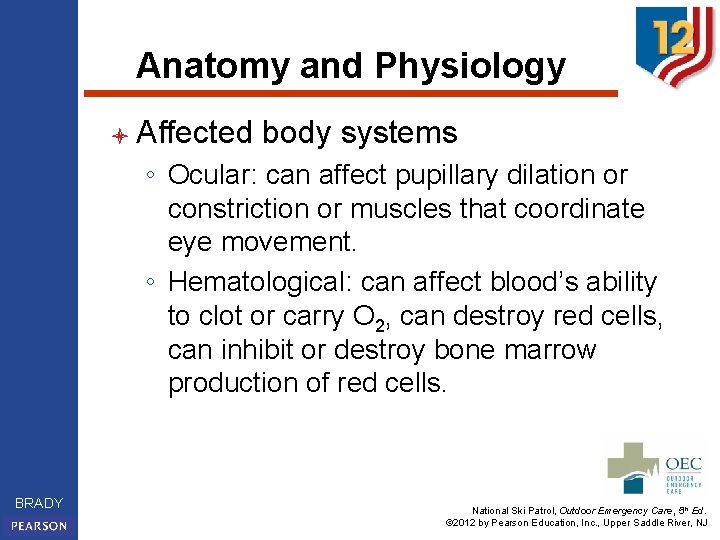 Chapter 12 Substance Abuse and Poisoning BRADY National