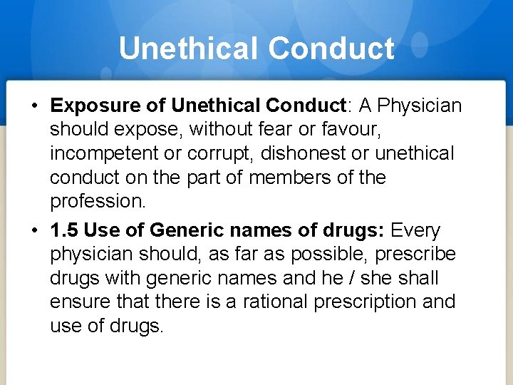 Indian Medical Council Professional Conduct Etiquette and Ethics