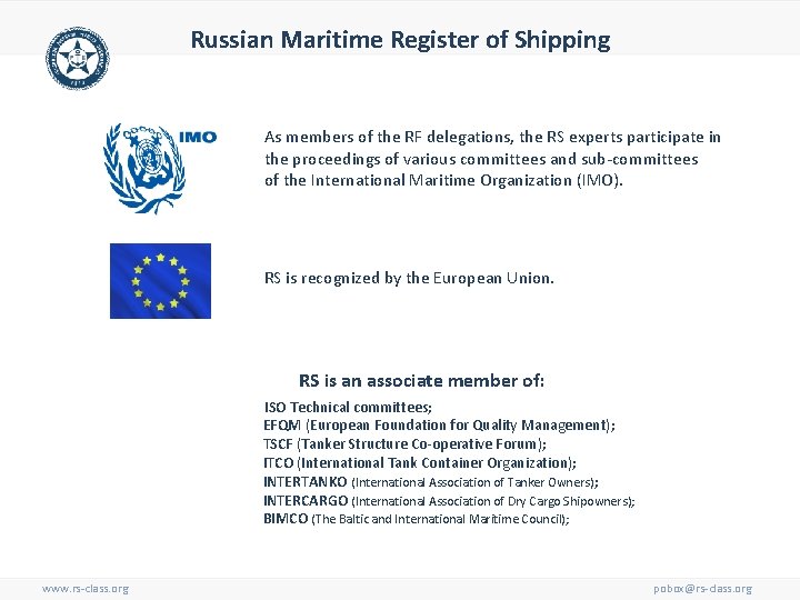 Russian Maritime Register of Shipping Russian Maritime Register