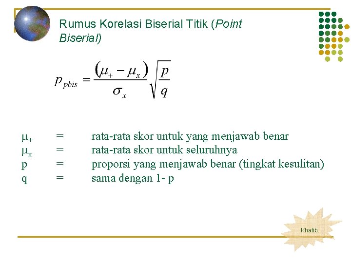 UJI VALIDITAS DAN RELIABILITAS Eighteen Meeting Khatib A