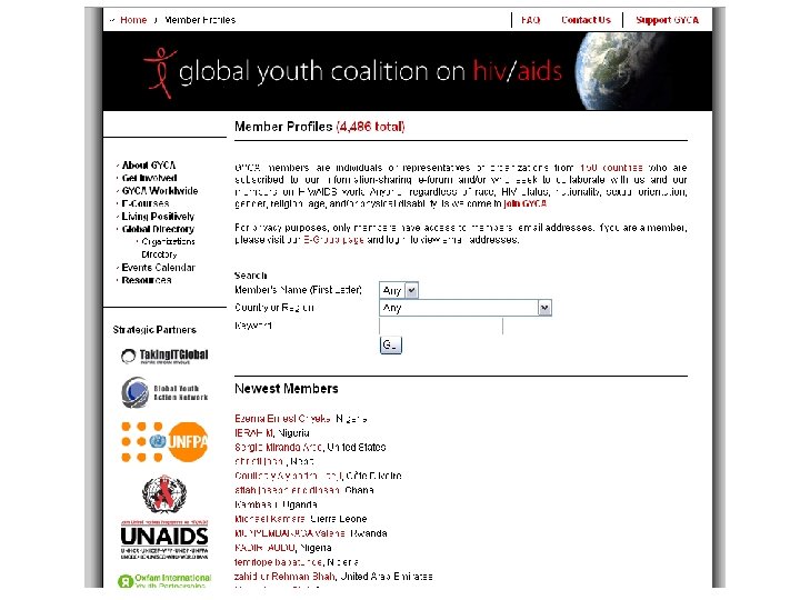 GYCA is a youthled global network of 4500