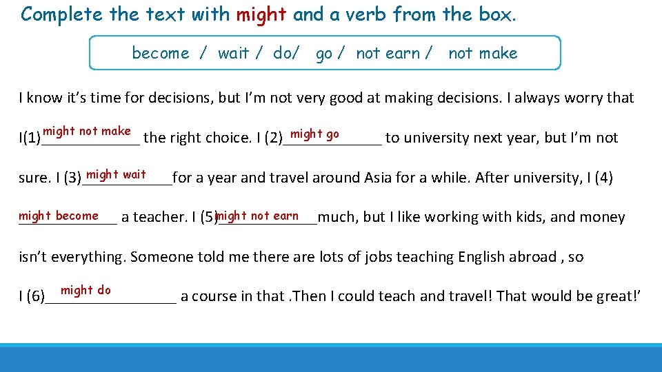 Modal Verbs Might Grammar Review Modal Verb Might