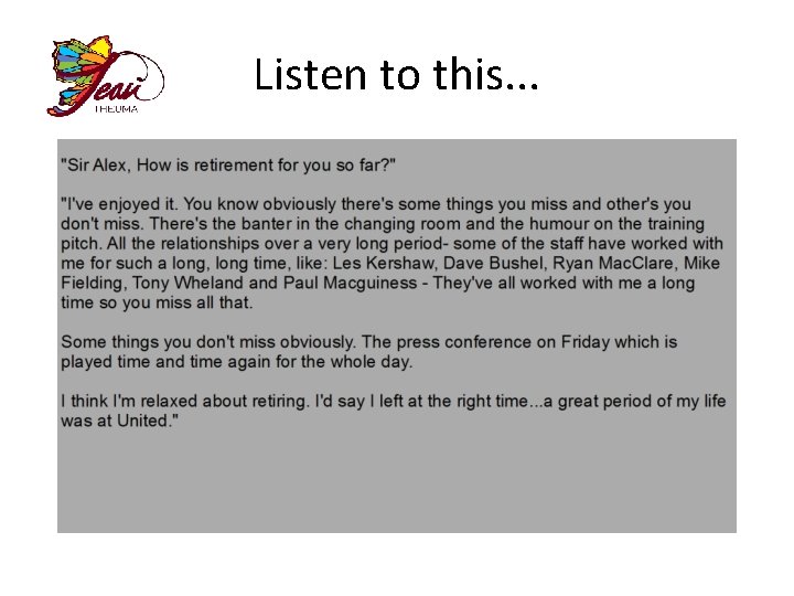 Teaching Listening MATEFL Seminar November 2013 How much