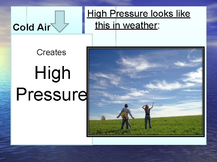 Air Pressure The pressure caused by the weight