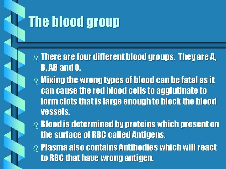 Heart The Structure and composition of mammalian blood