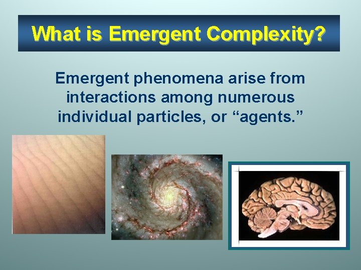 Great Ideas in Science Lecture 13 Evolving systems
