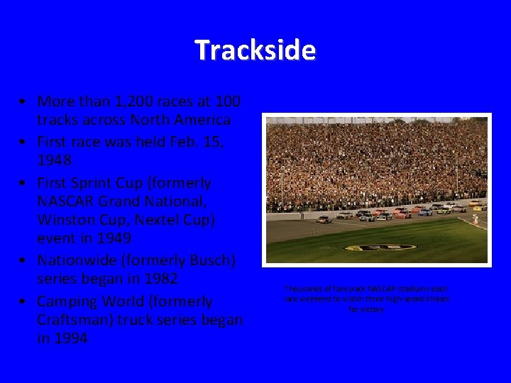 Speeding Through the Years A Brief History of