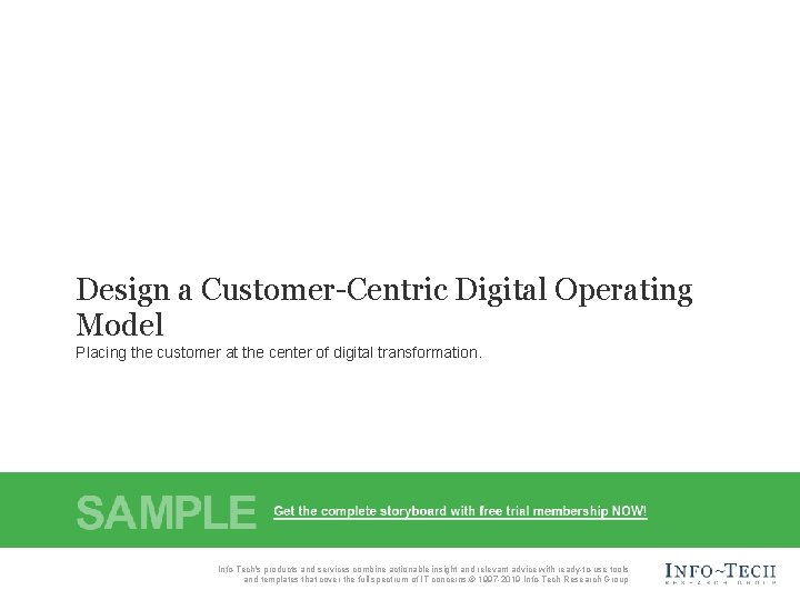 Design a CustomerCentric Digital Operating Model Placing the