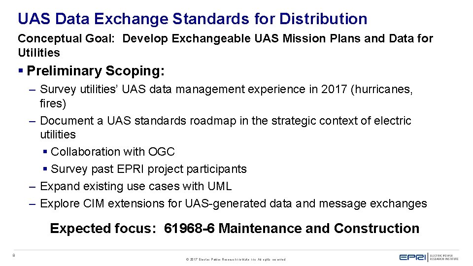 UAS Data Exchange Standards for Distribution Project Scoping