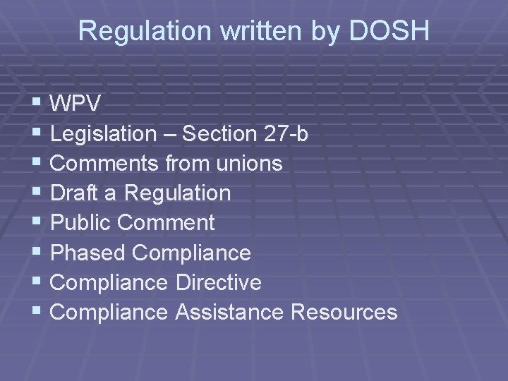 PESH Update PESH Public Employer Safety and Health