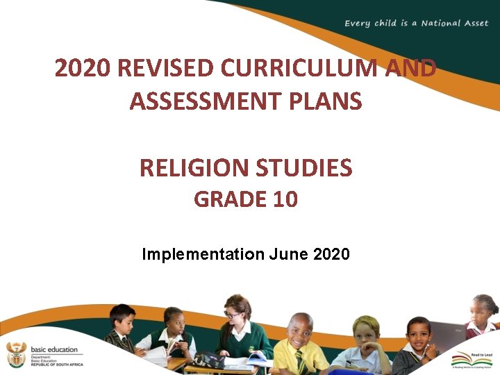 2020 REVISED CURRICULUM AND ASSESSMENT PLANS RELIGION STUDIES