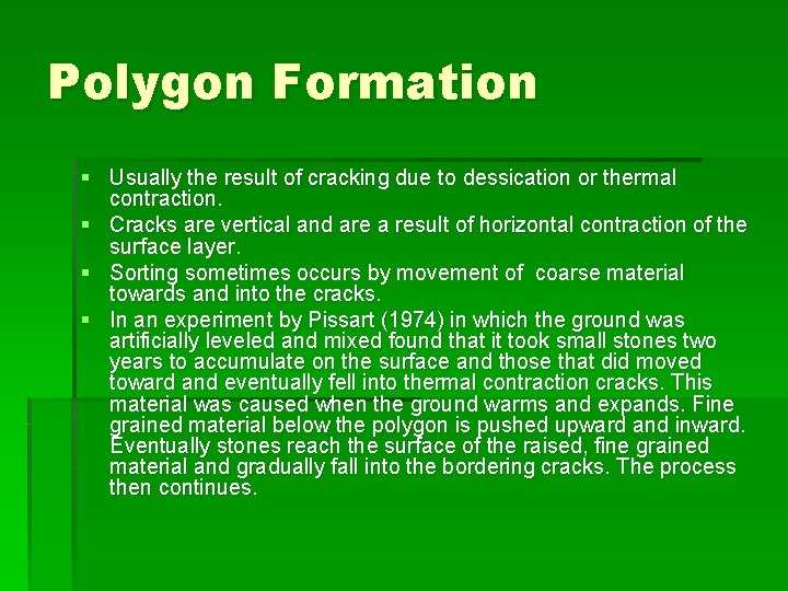 Polygons Outline Definitions Periglacial Patterned Ground Polygons Types