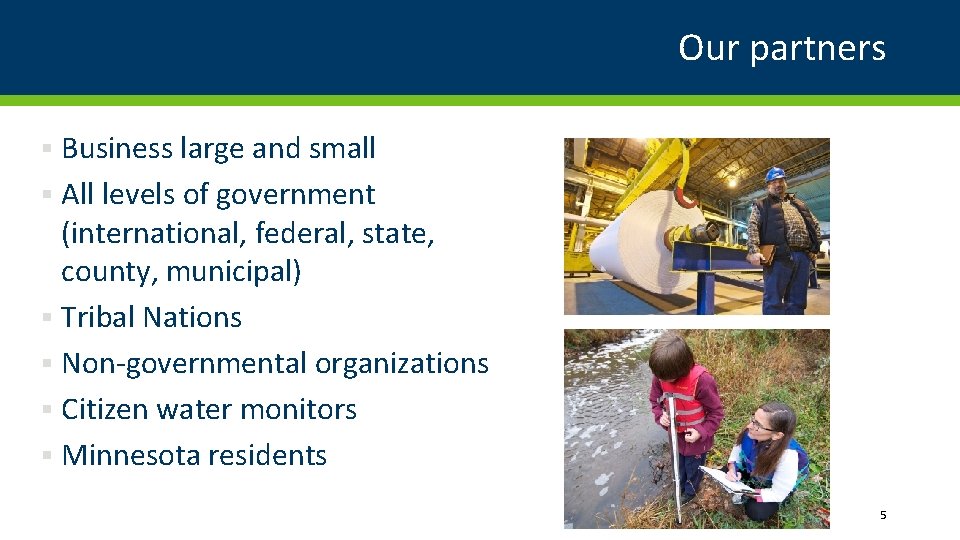 MPCA overview Greta Gauthier Assistant Commissioner Joshua Bunker